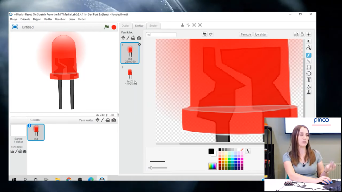 Pinoo İle Led Yakma Uygulaması – Pinoo Robotics