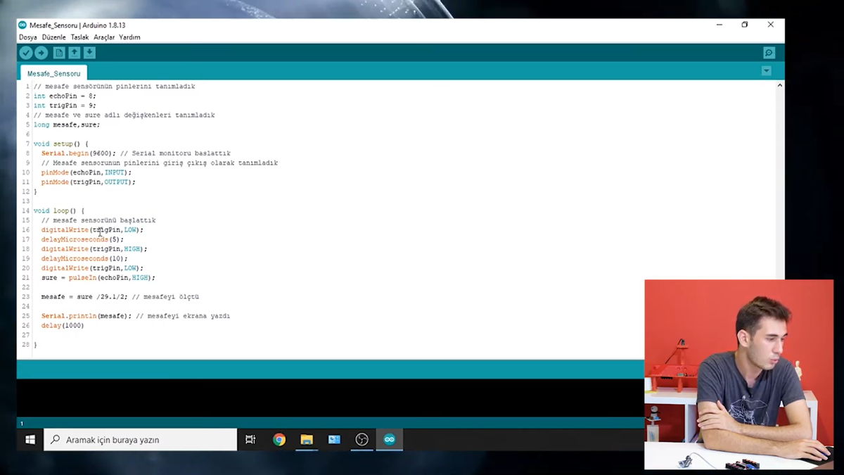 Pinoo ve Arduino Ide ile Mesafe Sensörü – Pinoo Robotics